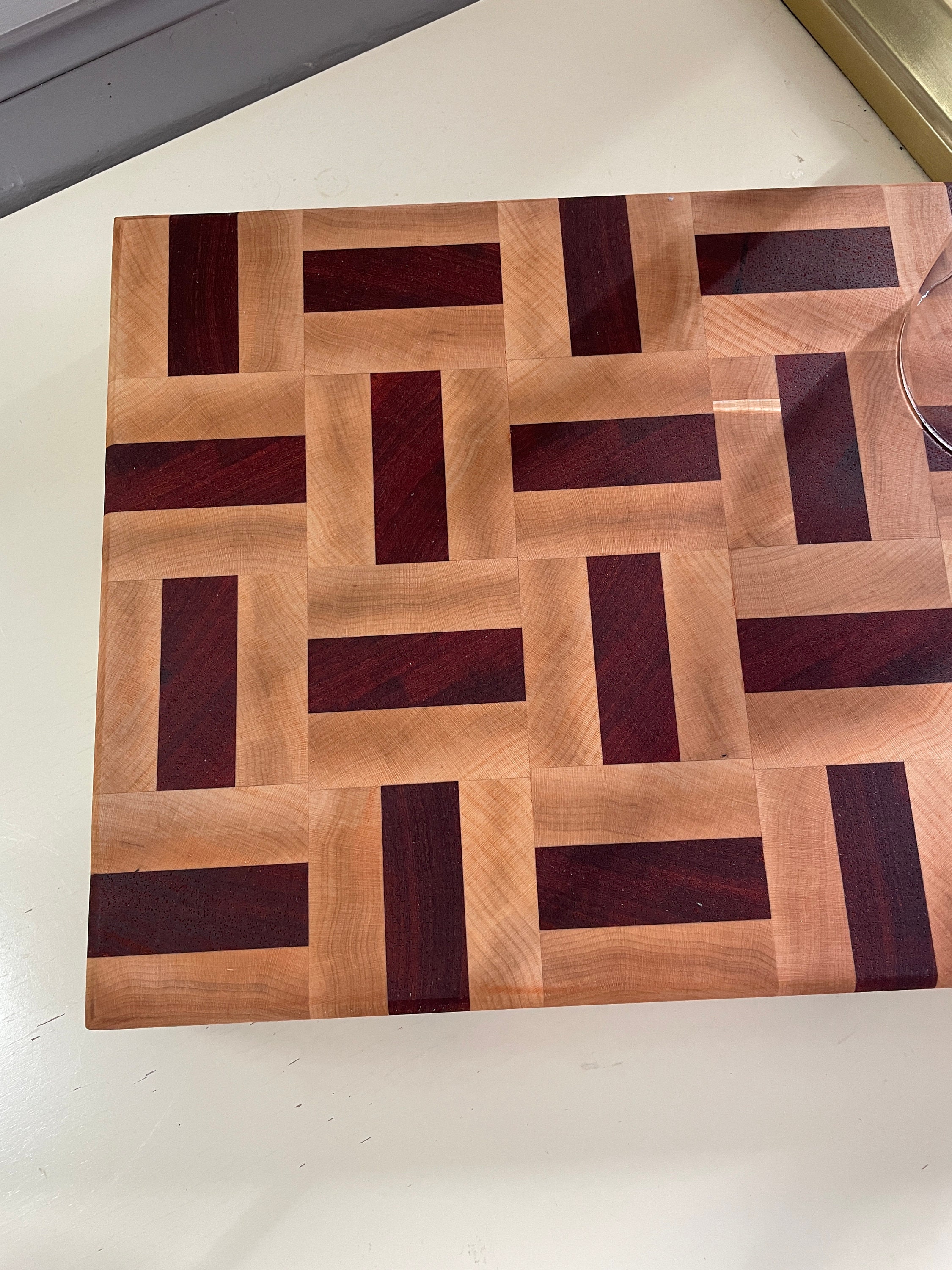 End Grain Ribbon Cutting Board - Etsy