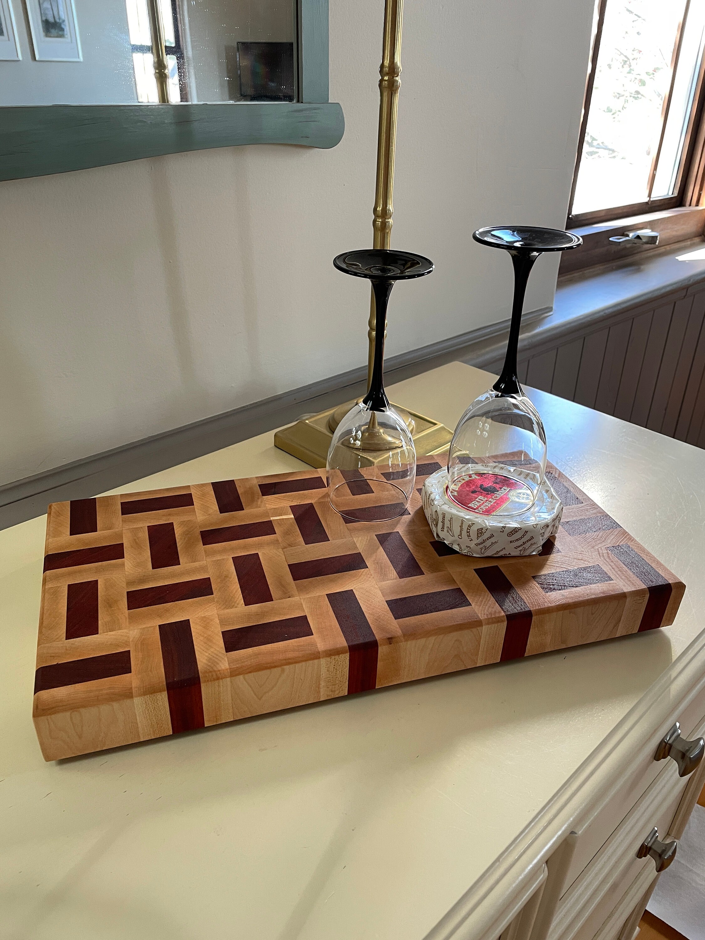 End Grain Ribbon Cutting Board - Etsy