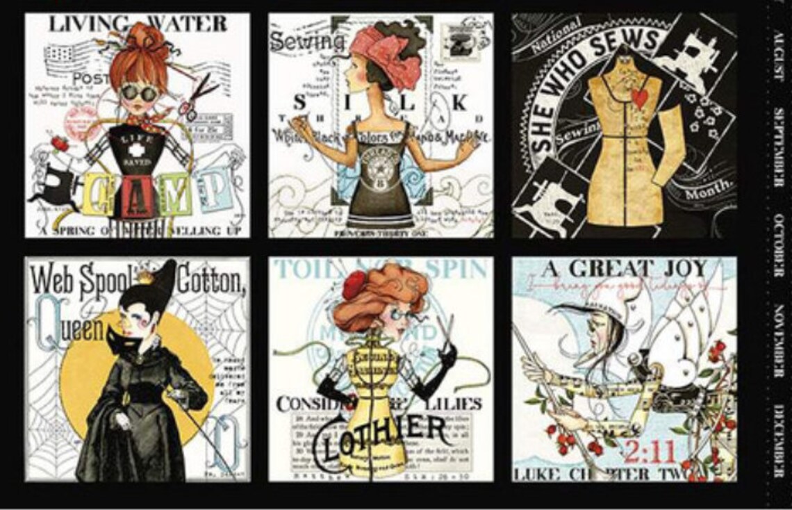 She Who Sews Calendar Patch Panel 44 X 54 Long | Etsy