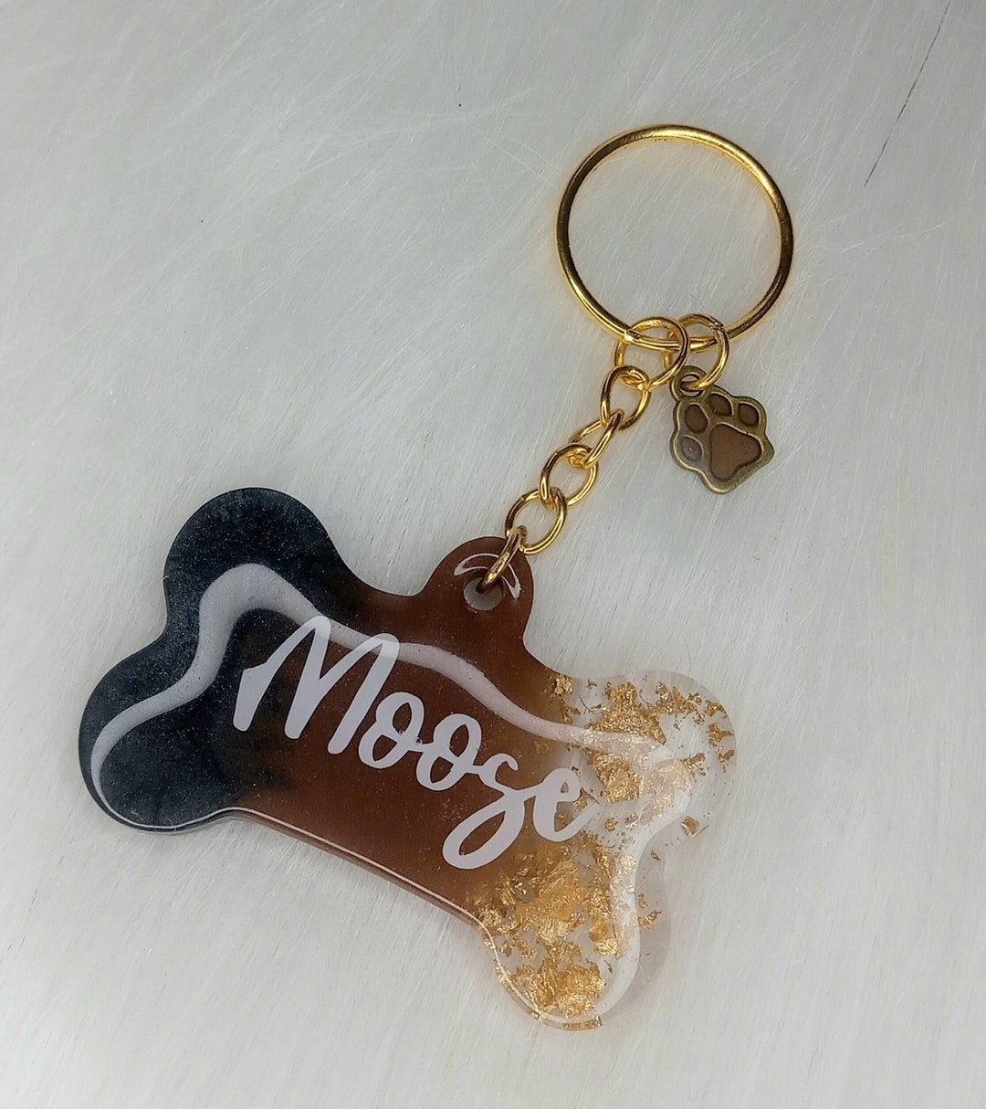 Dog Bone Keychain, Handmade Custom Keychain, Animal Keychain Keychain ...
