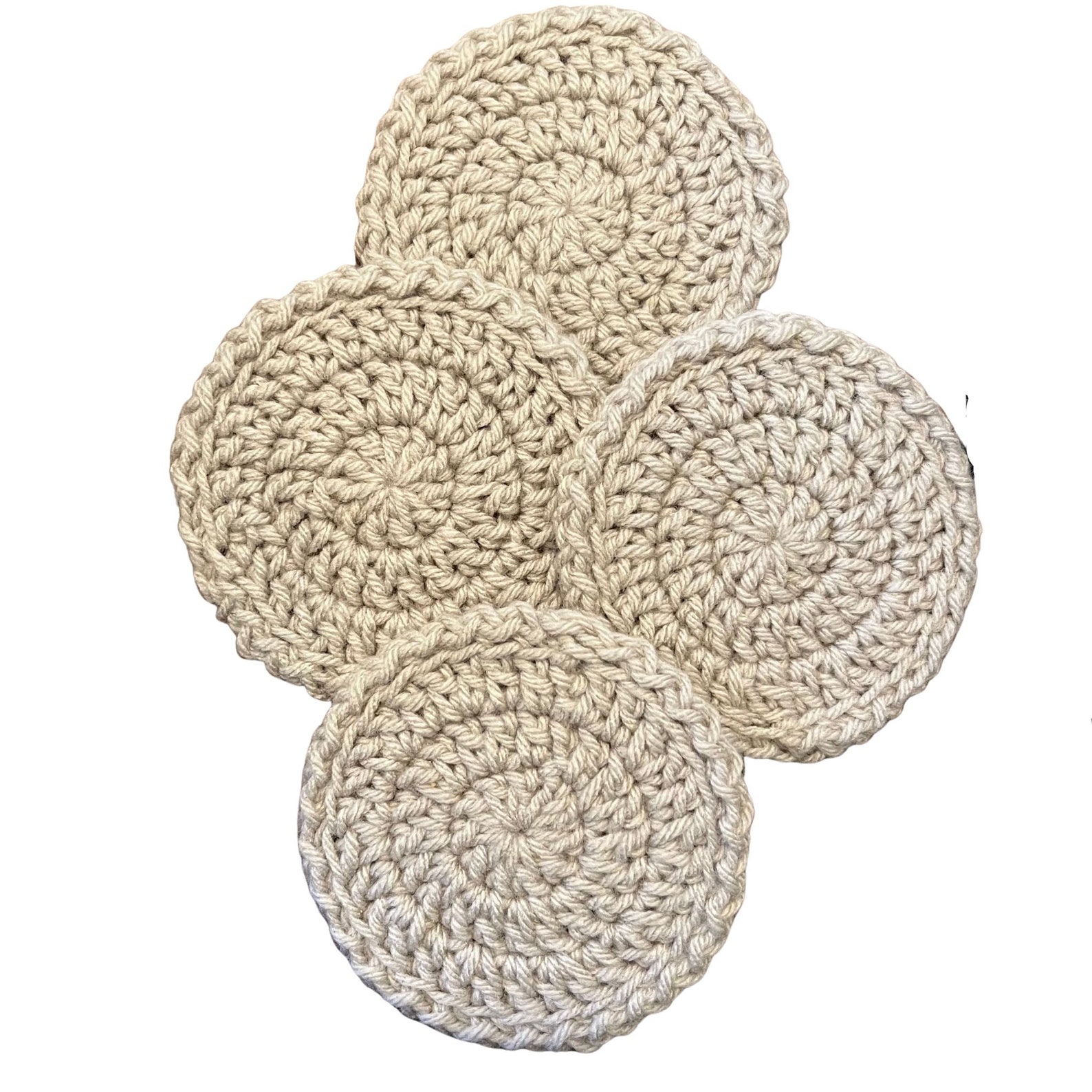 Crochet Boho Coaster set of 4 - Etsy