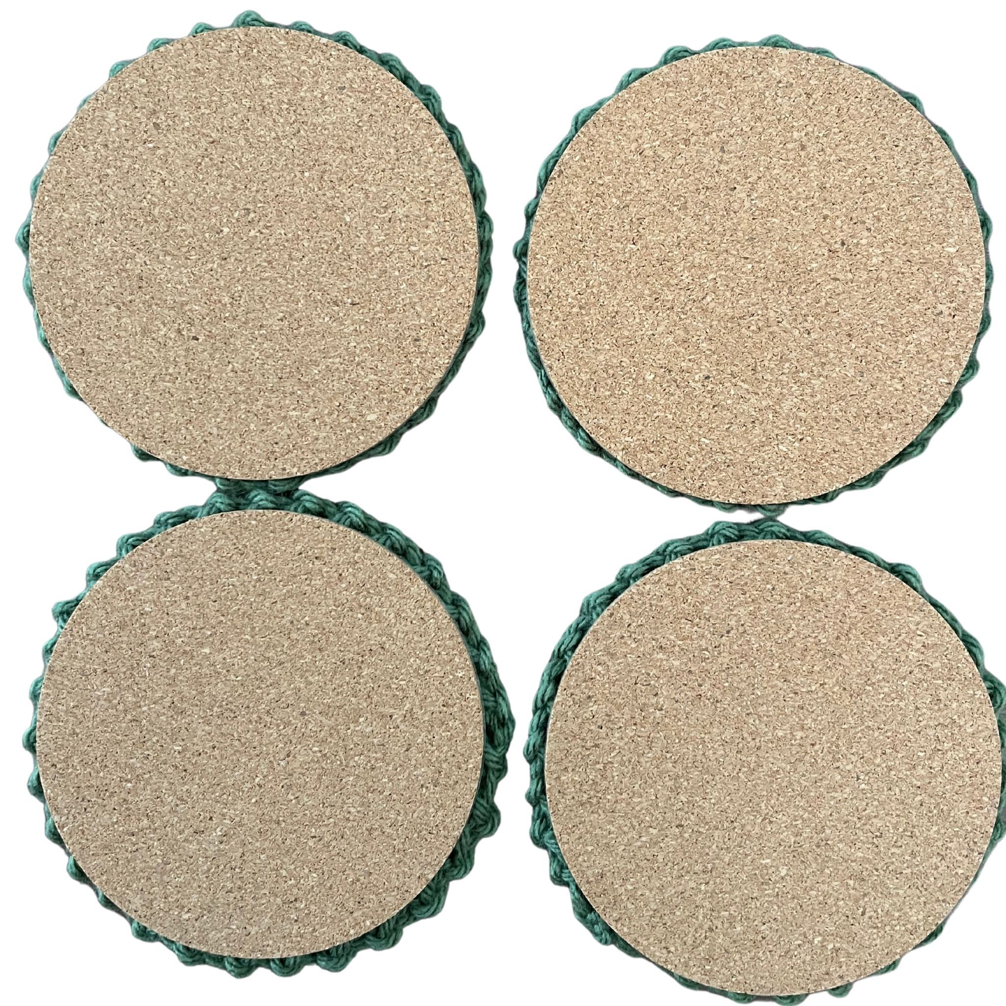 Crochet Boho Coaster set of 4 - Etsy