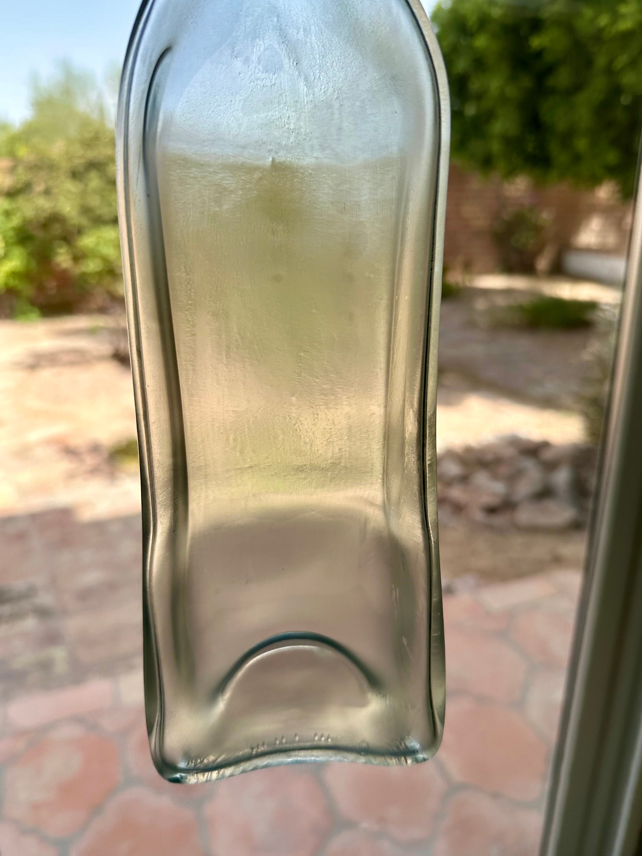 Recycled Wine Bottle Spoon Rest or Serving Tray: Upcycled Glass ...