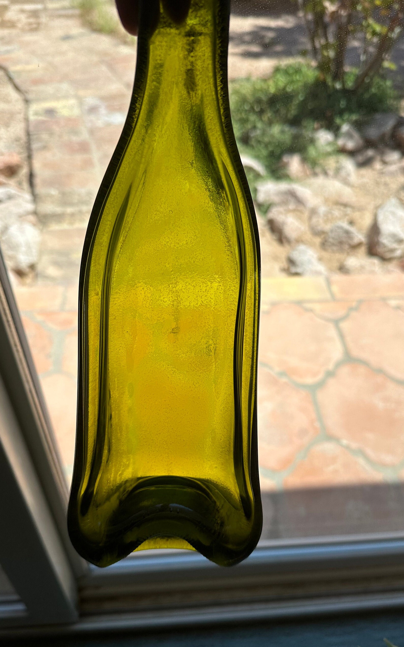 Recycled Wine Bottle Spoon Rest or Serving Tray: Upcycled Glass ...