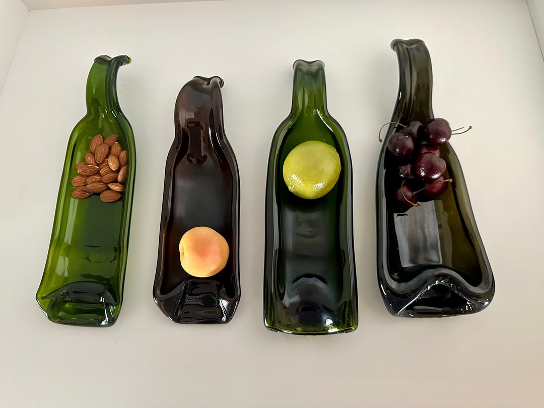 Recycled Wine Bottle Serving Tray: Duck Neck Design, Upcycled Glass - Etsy
