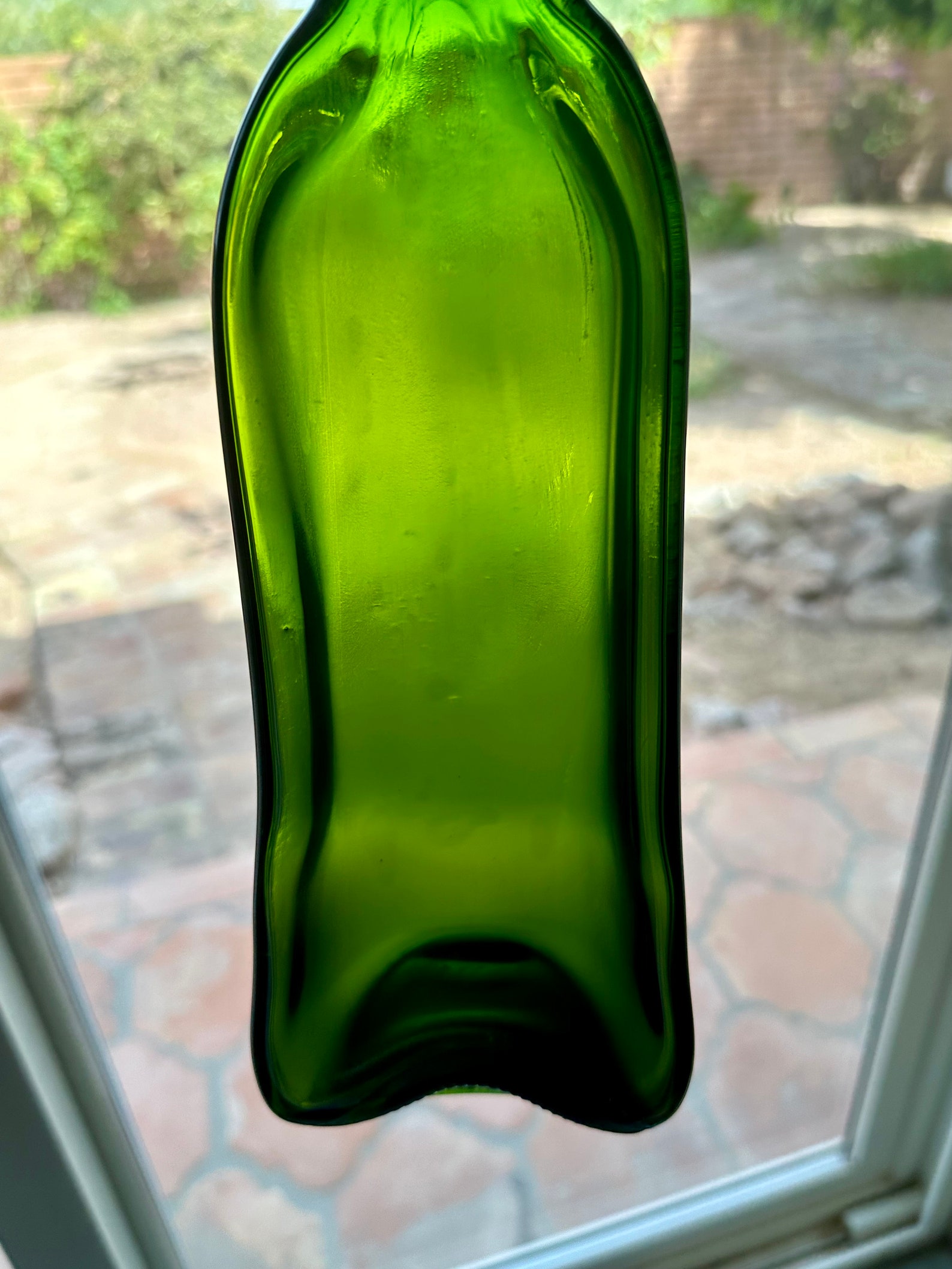 Recycled Wine Bottle Spoon Rest or Serving Tray: Upcycled Glass ...