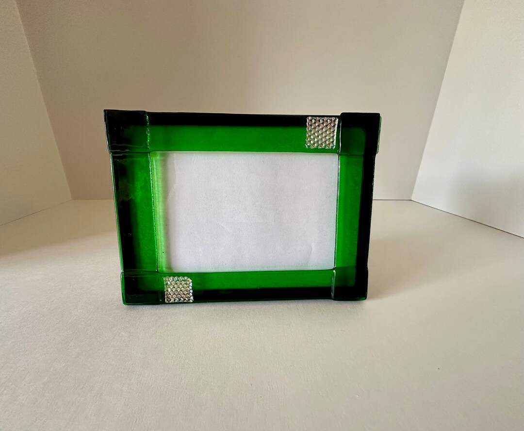 Fused Glass Picture Frame: Dichroic Accents, 5x7 Inch - Etsy