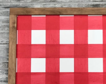 Buffalo plaid sign | Etsy