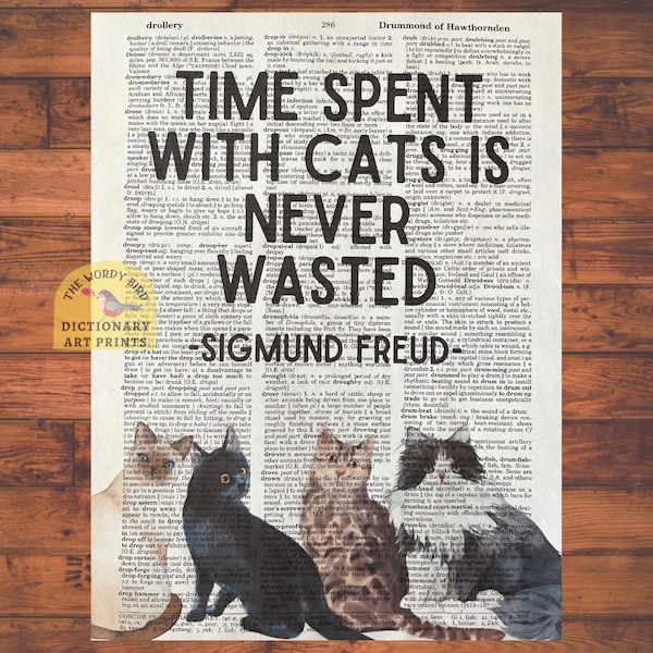 Time Spent With Cats is Never Wasted - Etsy