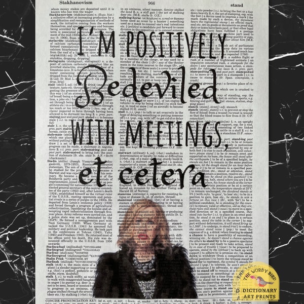 Bedeviled With Meetings - Etsy
