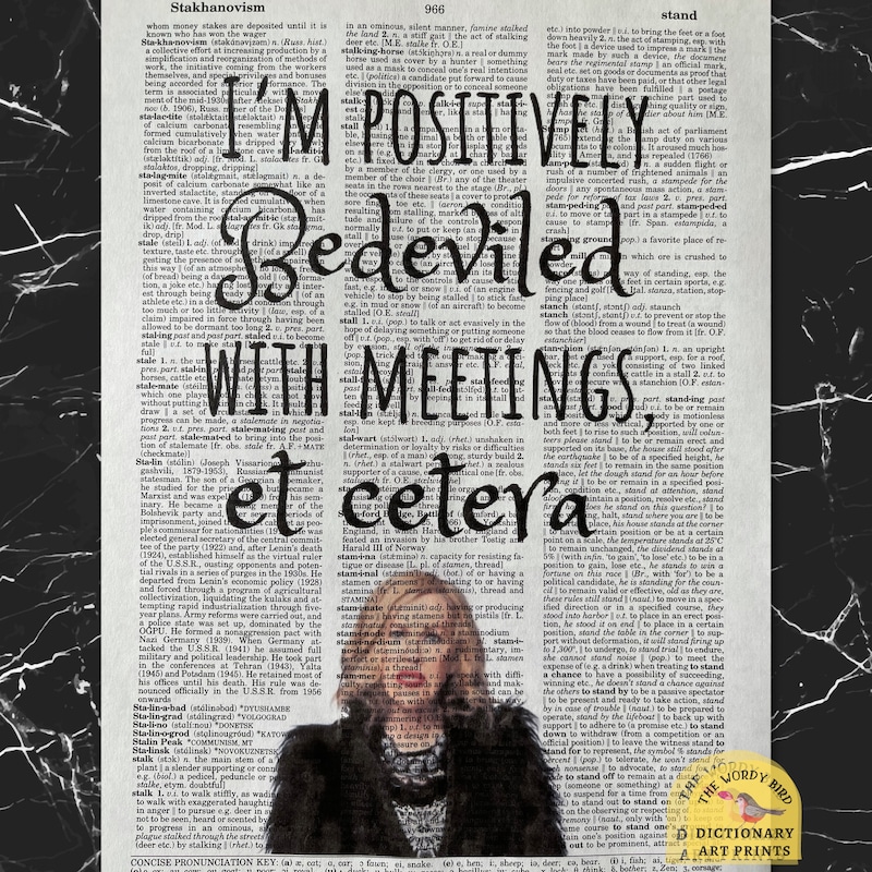 Bedeviled With Meetings - Etsy