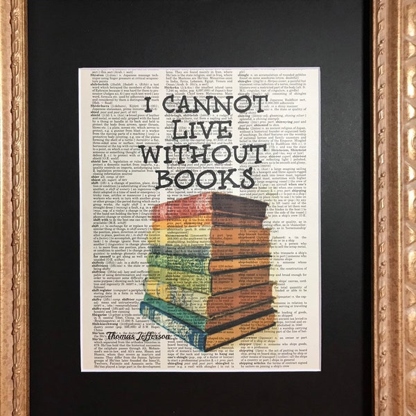 I Cannot Live Without Books - Etsy