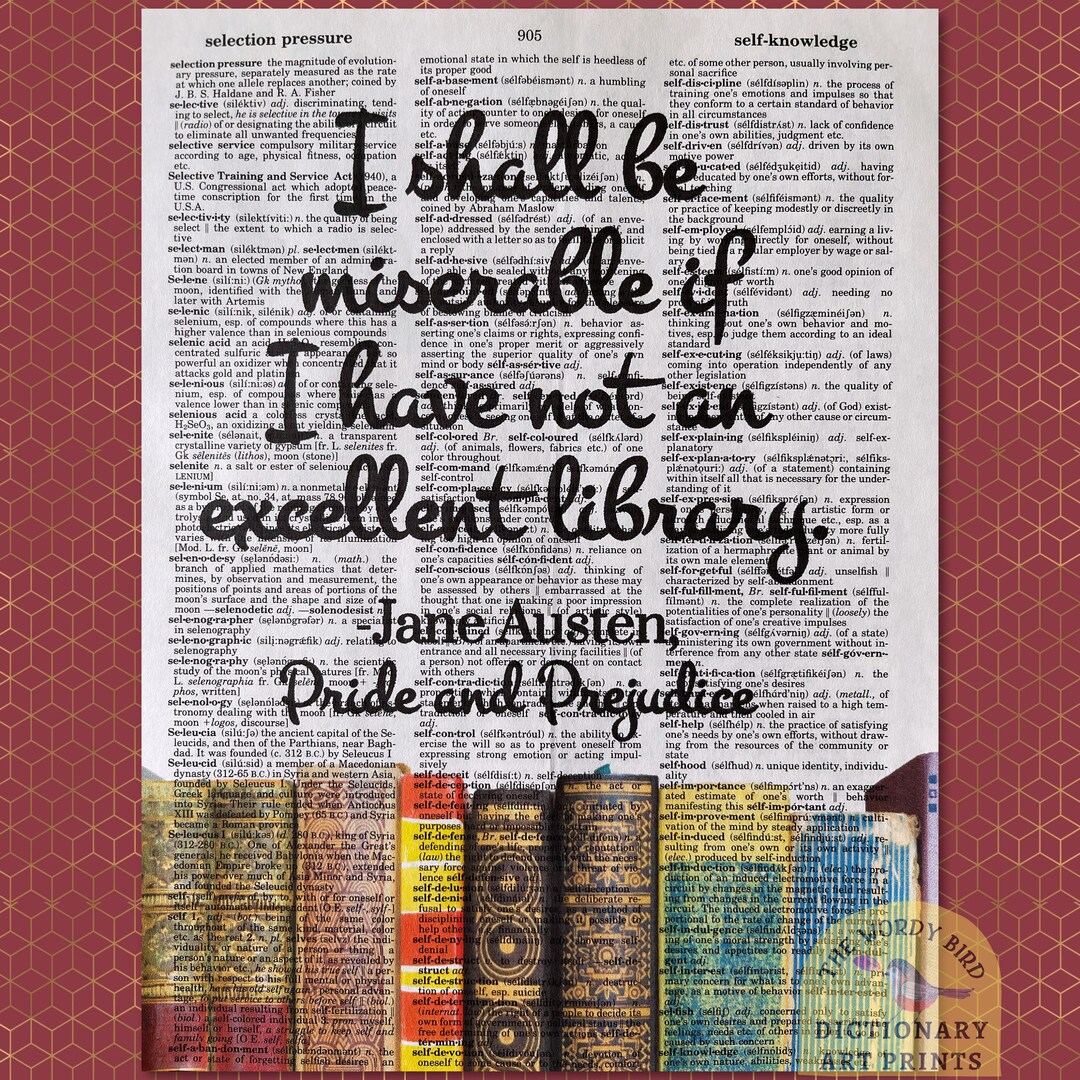 I Shall Be Miserable If I Have Not an Excellent Library~ Vintage ...