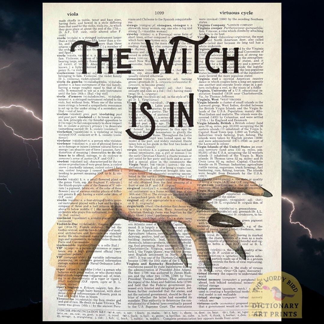 The Witch is in ~ Vintage Dictionary Print - Etsy