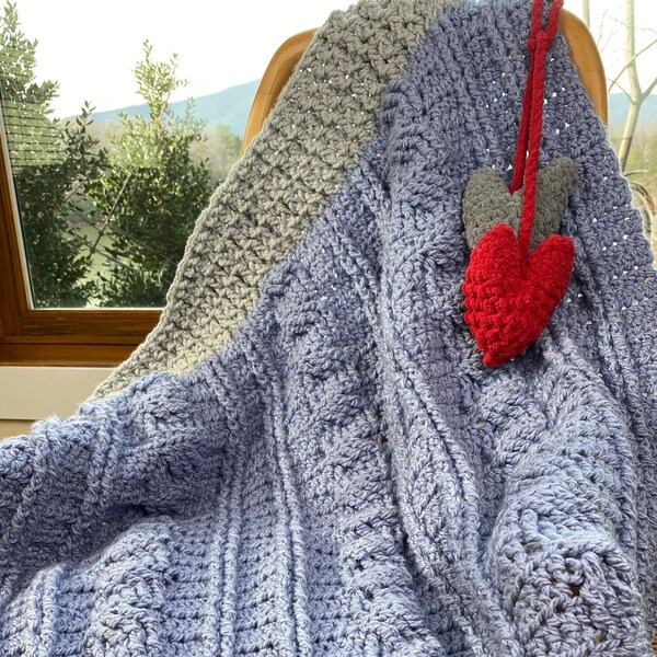 Extra Chunky Knit Blanket Ready to Ship Minimalist Throw Hand Crocheted ...