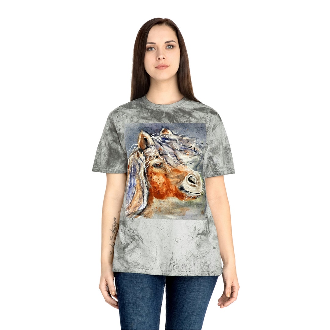 Cutest Mule Face Ever Unisex Color Blast T-shirt Watercolor Painting ...