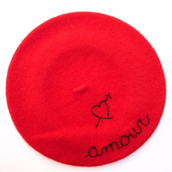 Basque French Hand Embroidered Red amour / Wool - Etsy UK