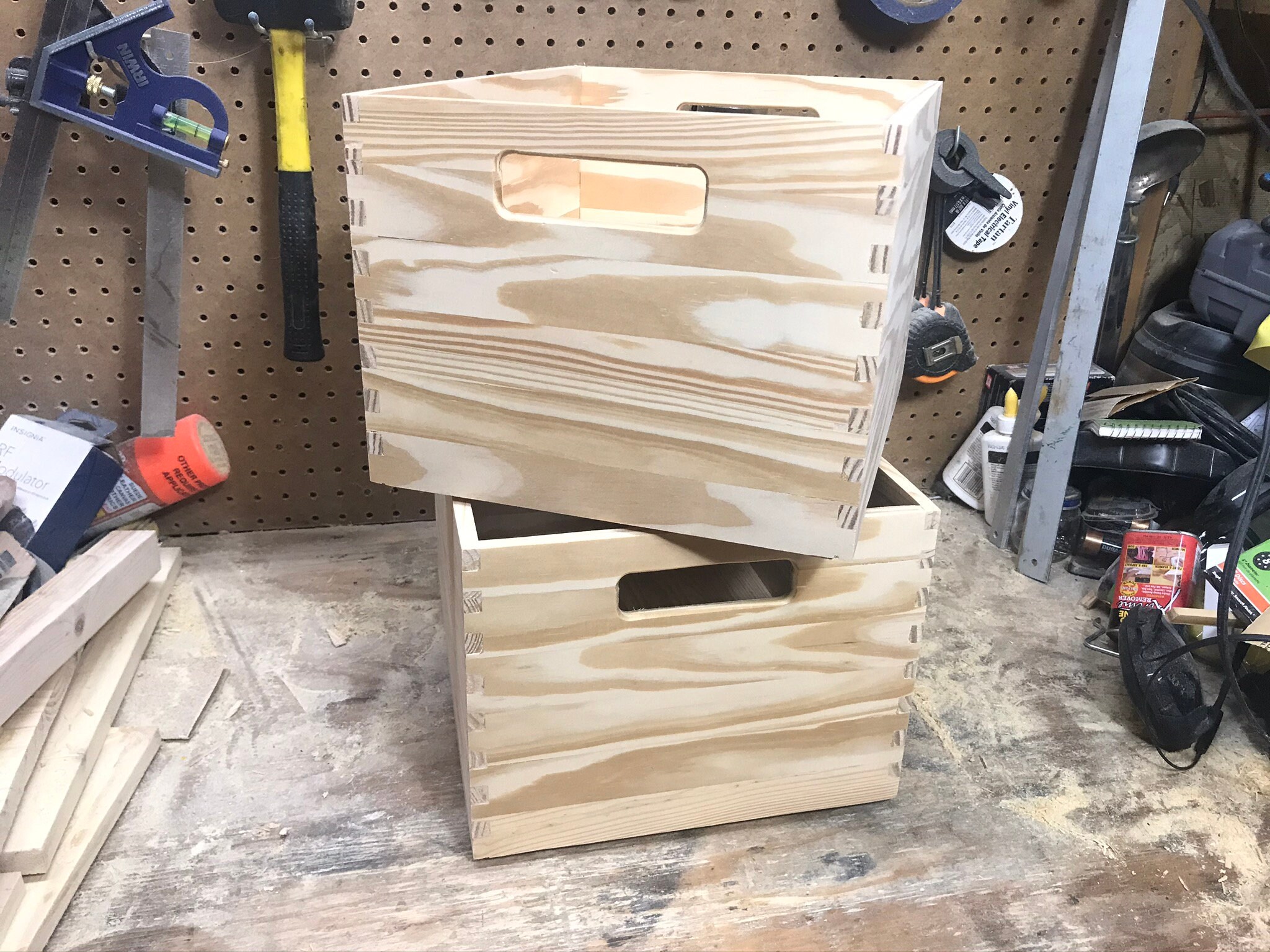 Small Interlocking Wooden Crate - Etsy