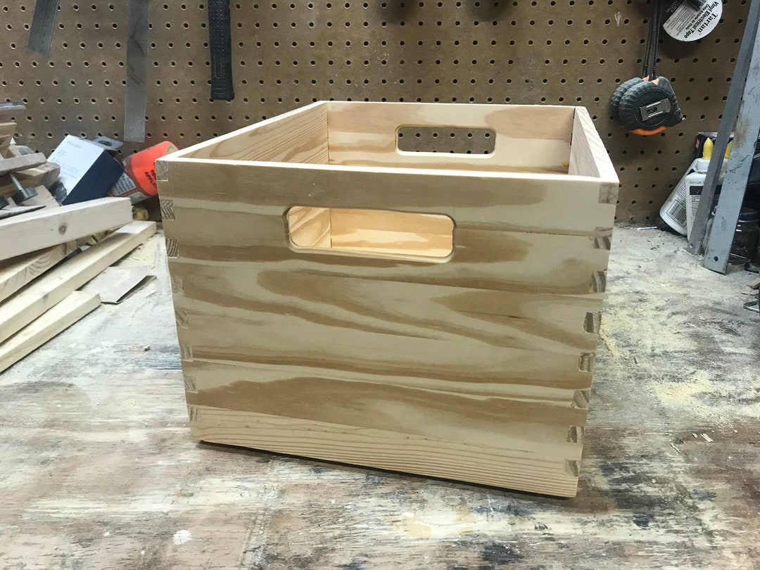 Large Interlocking Wooden Crate - Etsy