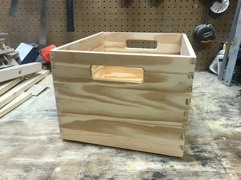 Small Interlocking Wooden Crate - Etsy