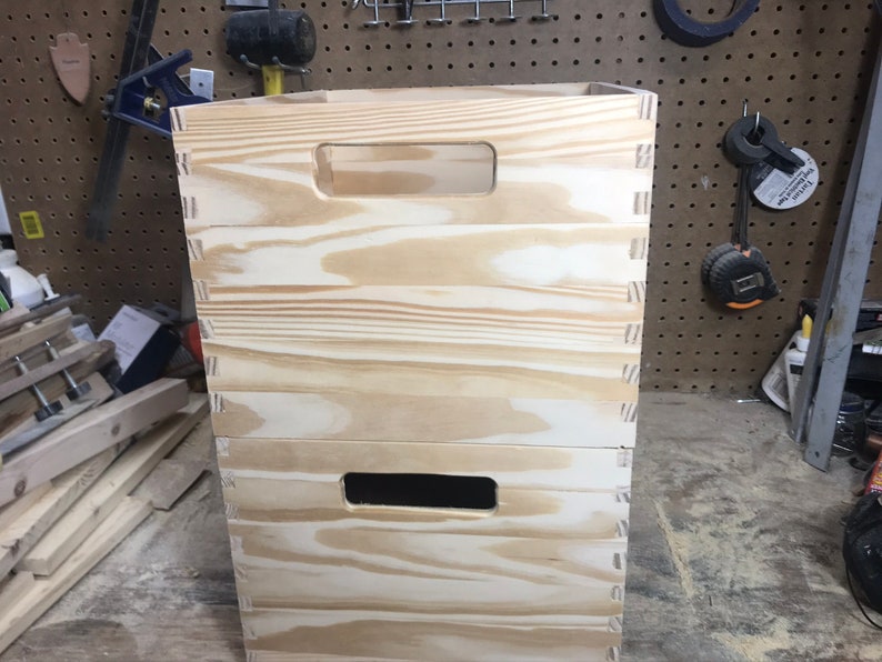 Large Interlocking Wooden Crate - Etsy