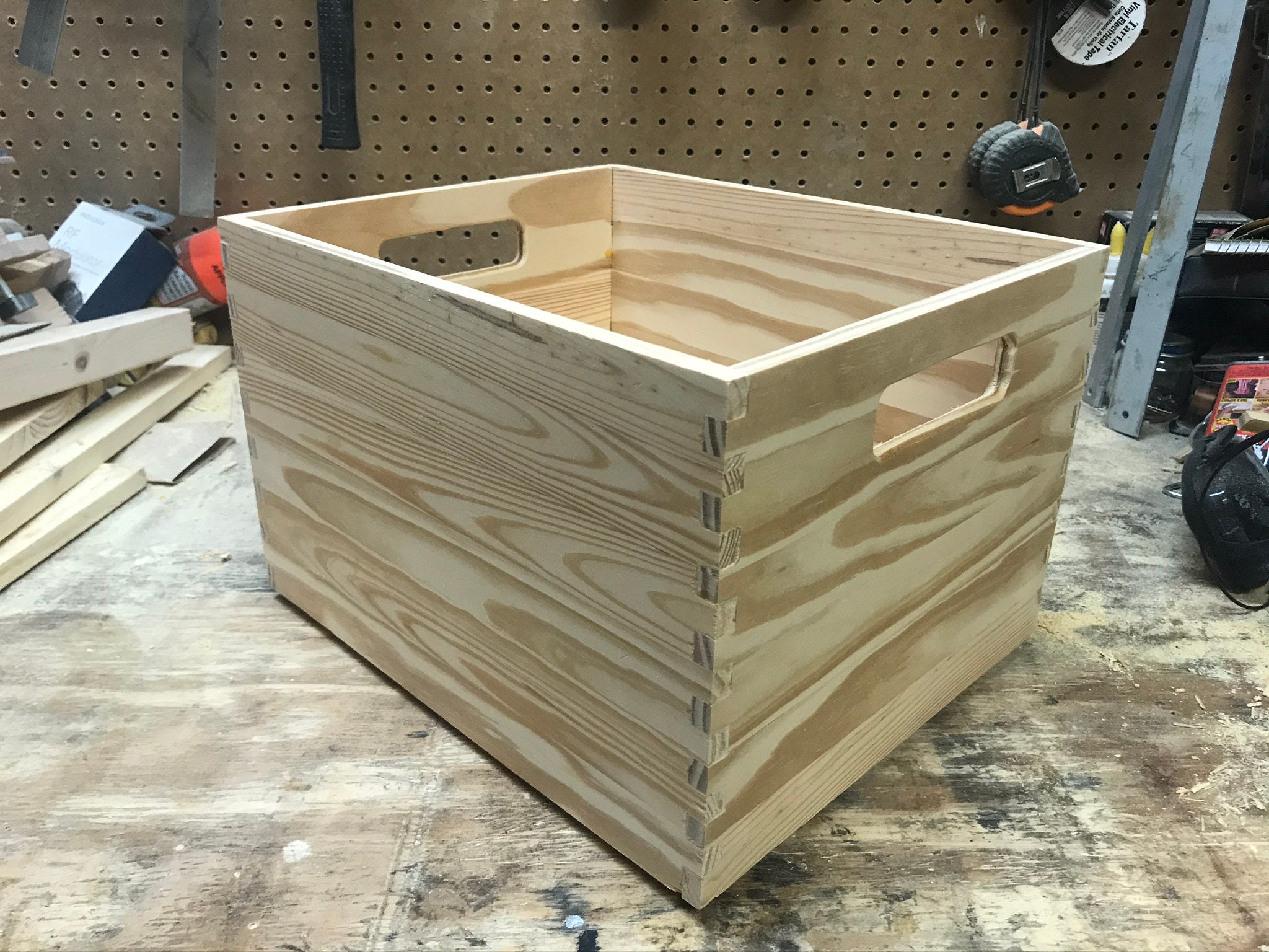 Small Interlocking Wooden Crate - Etsy