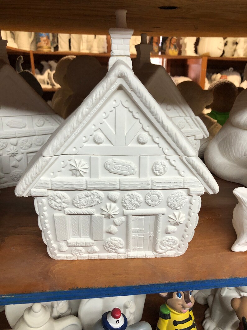 Ceramic Christmas Gingerbread House Ready to Paint - Etsy
