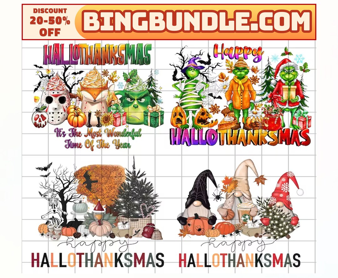 4 Hallo Thanksmas Png Svg Happy Hallothanksmas PNG Western - Etsy