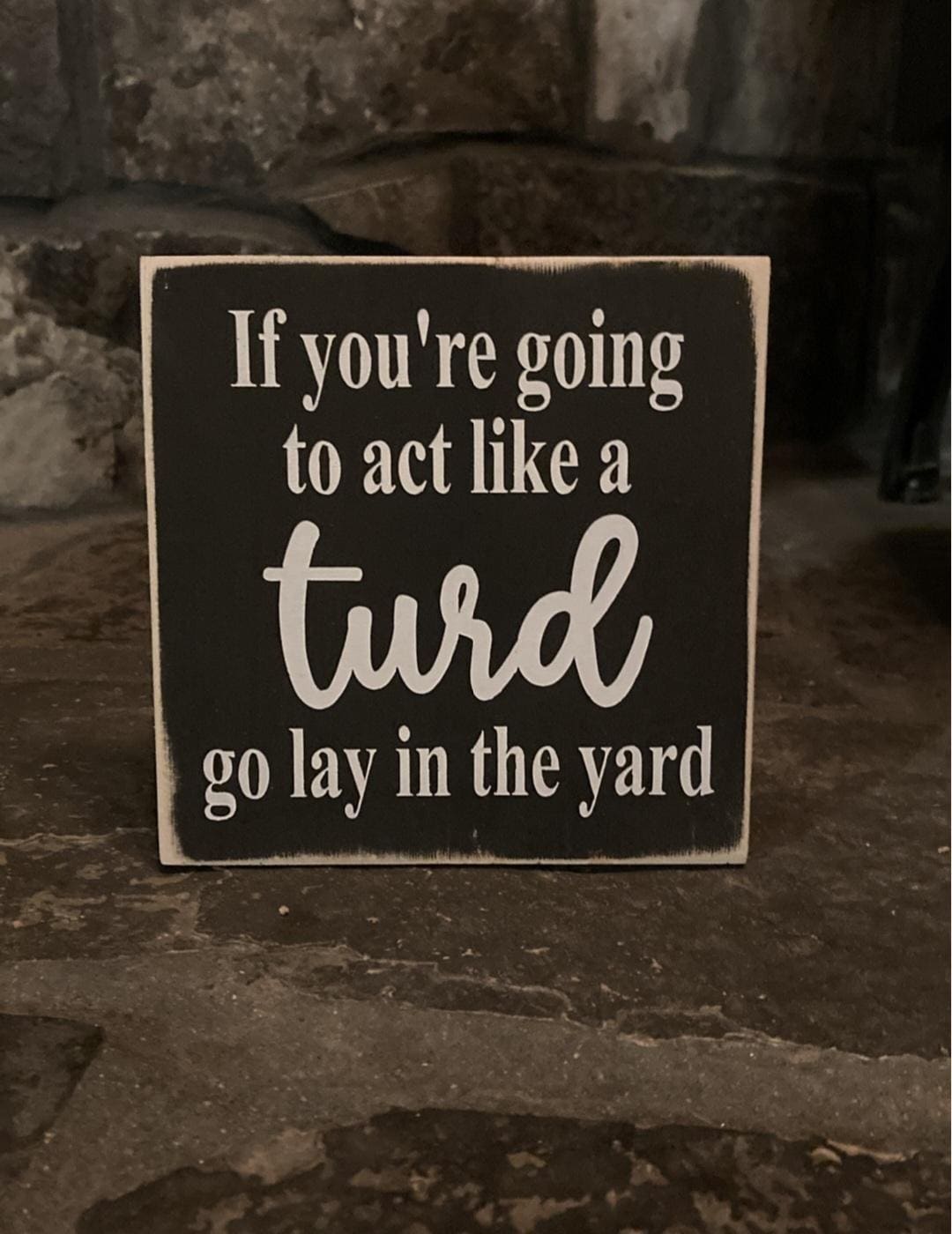 If You're Going to Act Like a Turd Go Lay in the Yard, Wood Sign ...