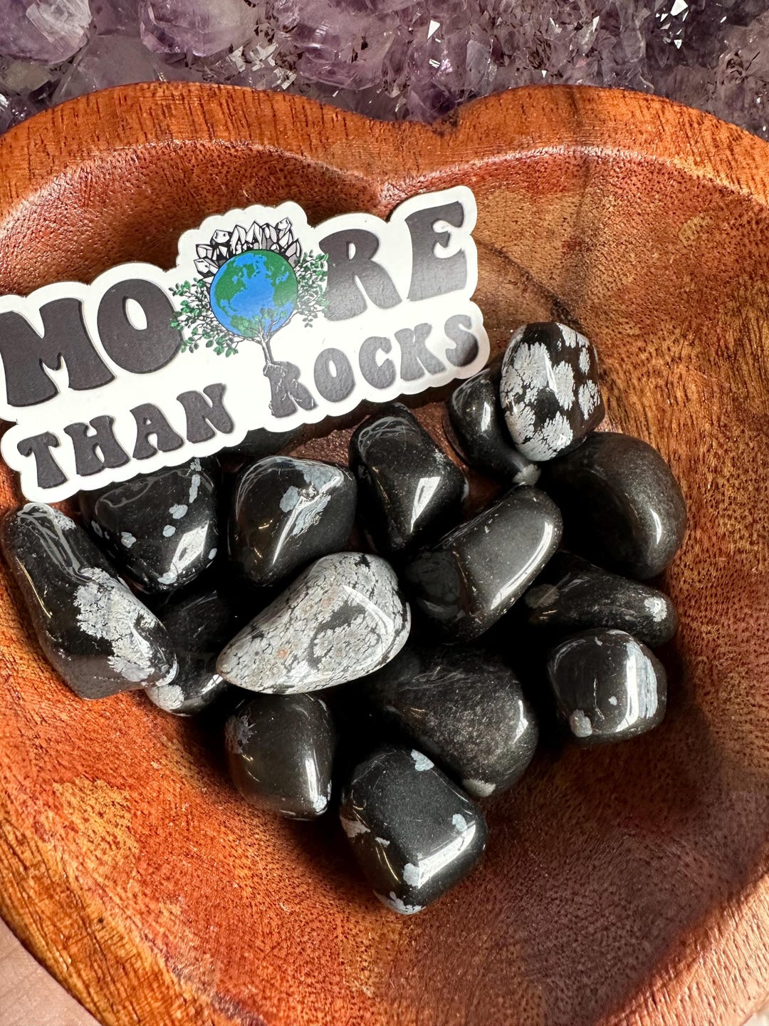 Snowflake Obsidian Tumbled Stones: Protection & Balance - Etsy