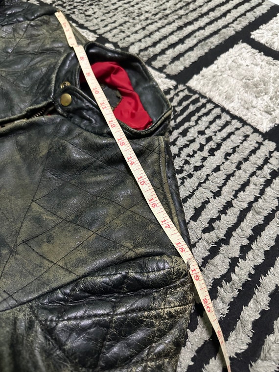 super rare !! Vintage 50s Rockabilly leather jacket z… - Gem