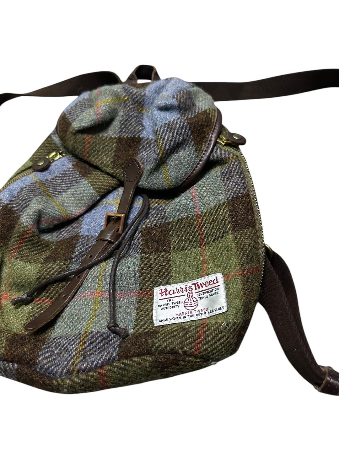Art-design Harris Tweed Small Backpacks Tartan Design - Etsy