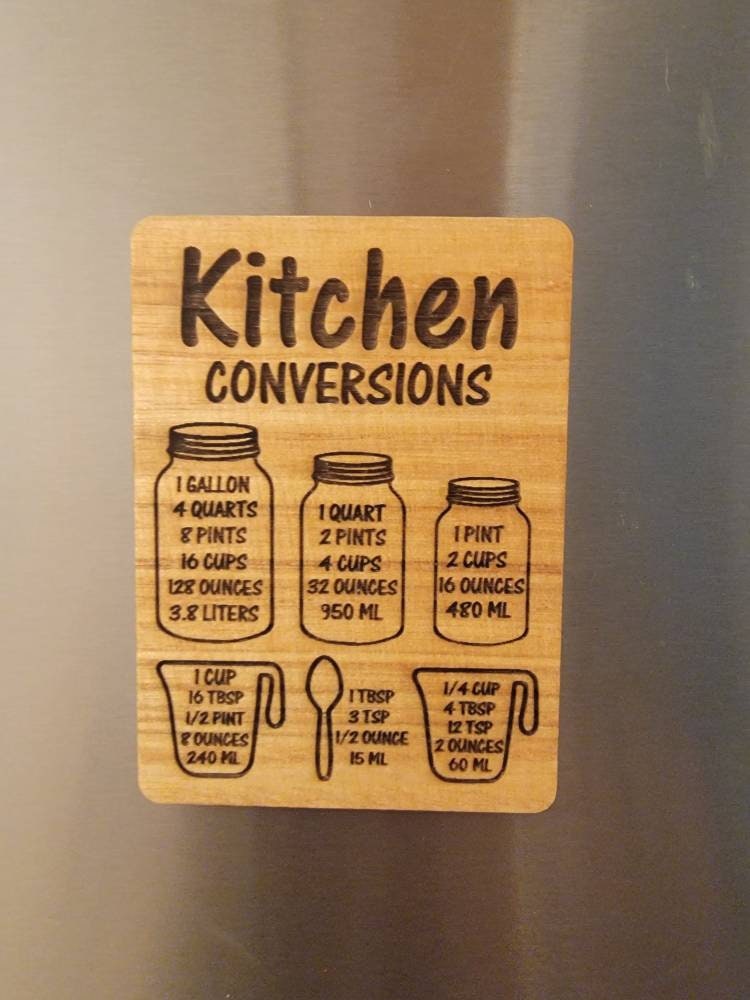 Laser Engraved Kitchen Magnets - Etsy