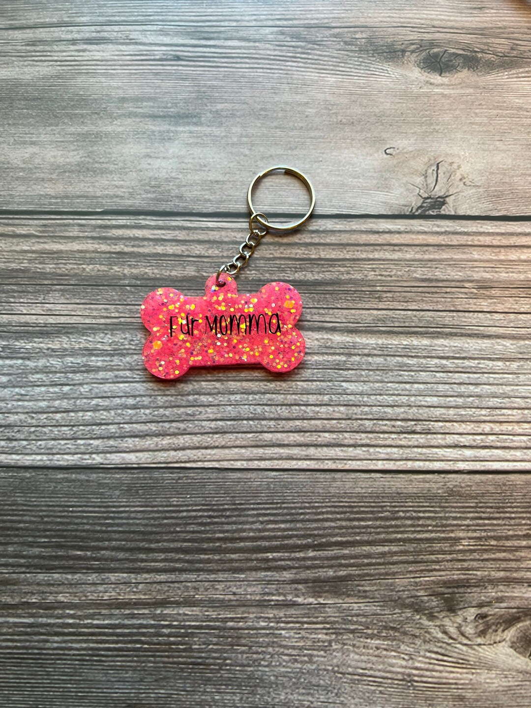 Custom Epoxy Dog Bone Key Chain - Etsy