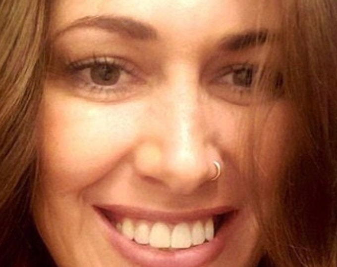 Seamless Nose Rings Hoop 22G 20G 18G, Diameter 6mm to 10mm, Gold Rose ...