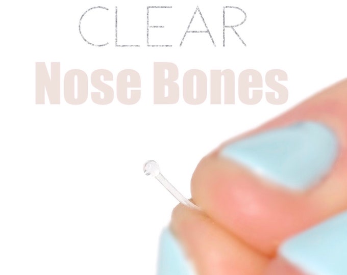 Clear Bioflex Nose Piercing Retainer, Bendable Flexible Tiny Nose Ring ...