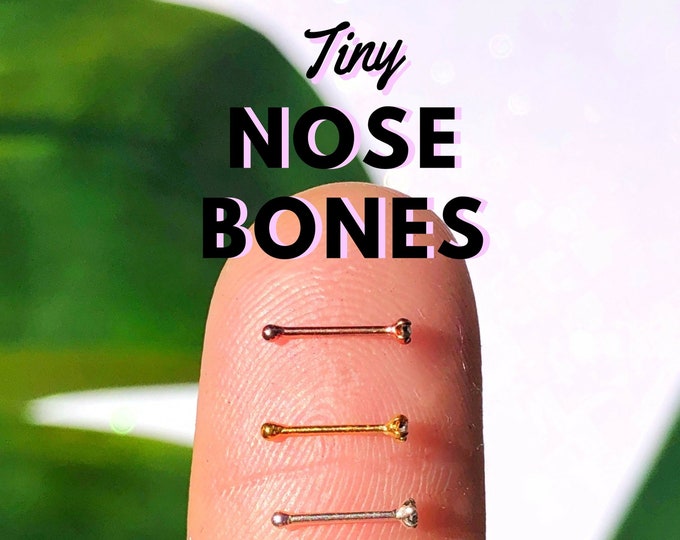 TINY & SUPER SPARKLY Nose Studs in Rose Gold Silver or Gold, Nose ...