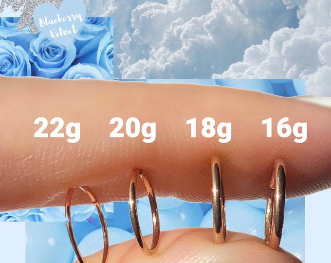 Simple Nose Ring Hoop Earring Helix Septum Tragus Cartilage Jewelry 22g ...