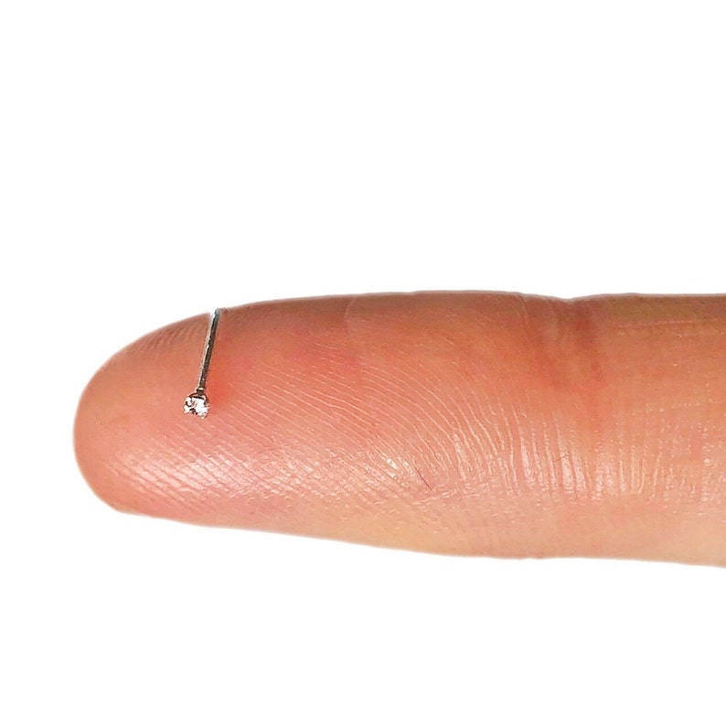 TINY Nose Stud Micro Nose Ring Stud Nose Rings Diamond Nose Stud Small ...