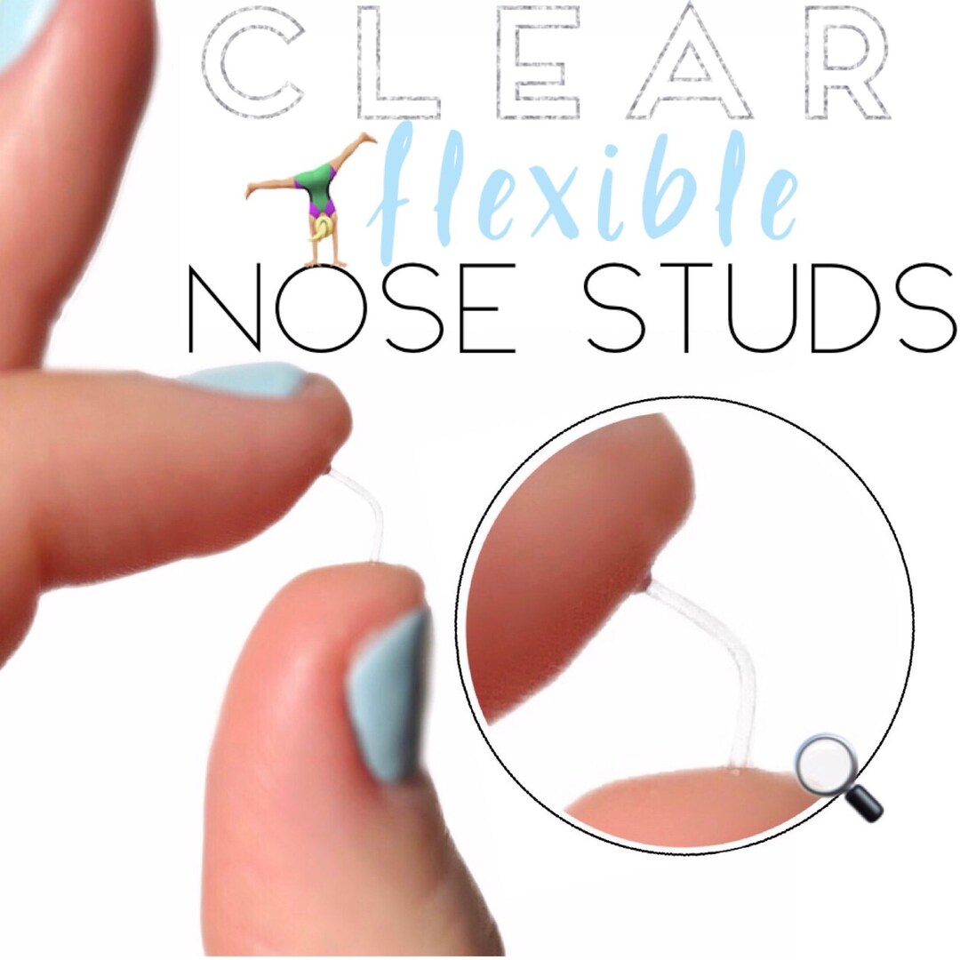 Bioflex Nose Retainer, Plastic Nose Rings and Studs, Non Metal Nose ...