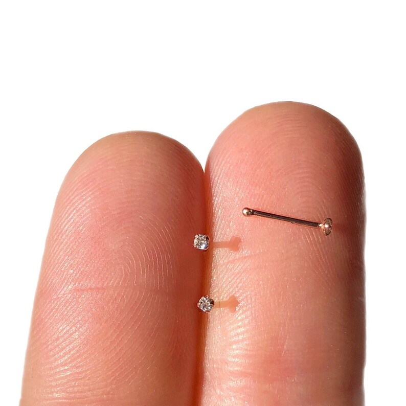 MICRO Nose Bones Tiny 1mm Nose Stud Nose Ring Silver Nose Stud | Etsy
