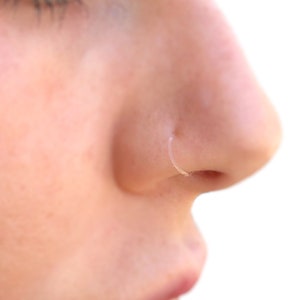 INVISIBLE Nose Rings and Nose Studs Clear Nose Retainer to Hide Your ...