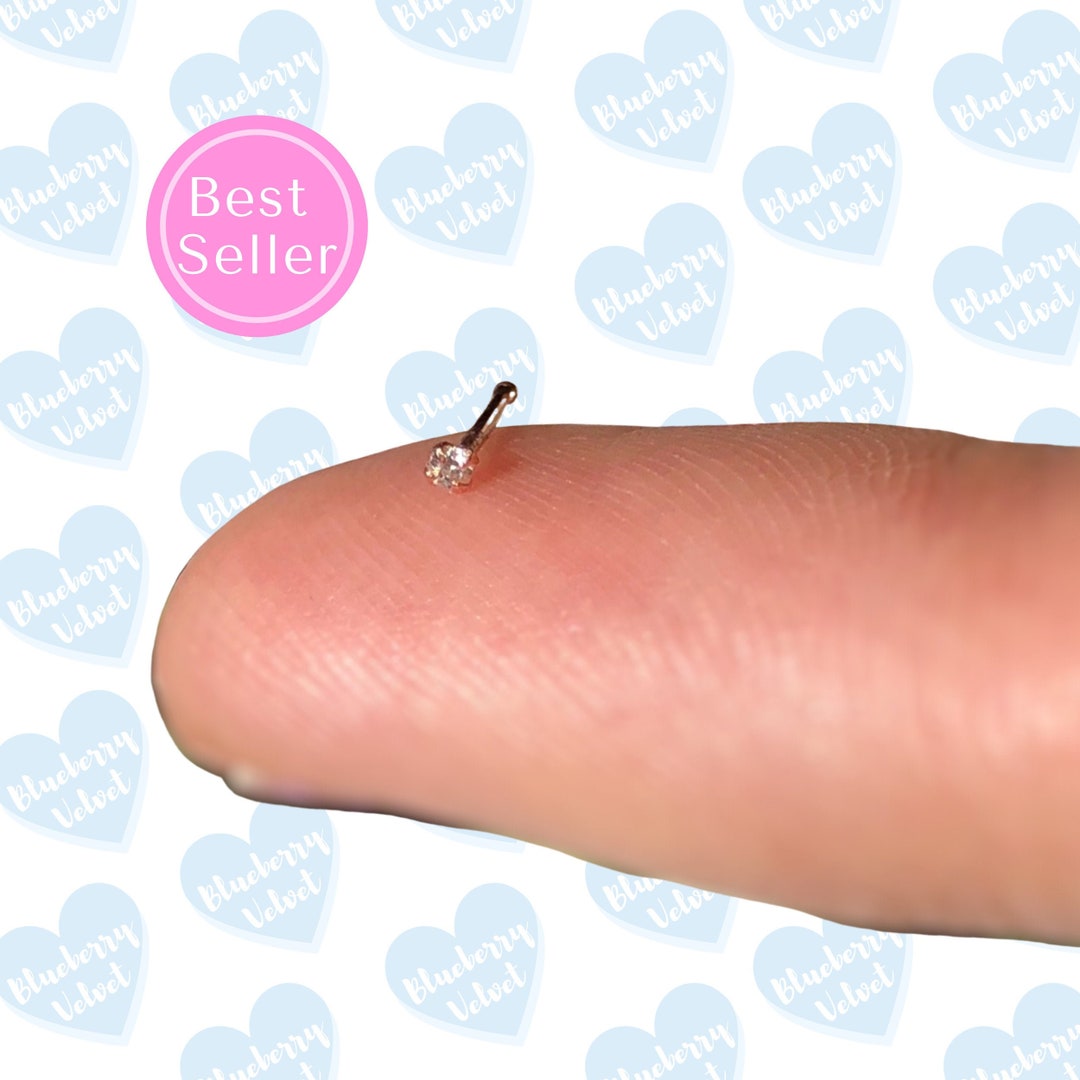 TEENY TINY Nose Bones Nose Ring 22 Gauge Rose Gold Nose Stud Tiny Nose ...