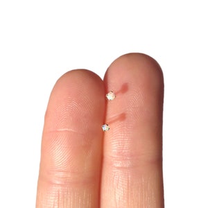 TINY Opal Earrings Opal Silver Studs Earrings Minimalist Earrings Opal ...