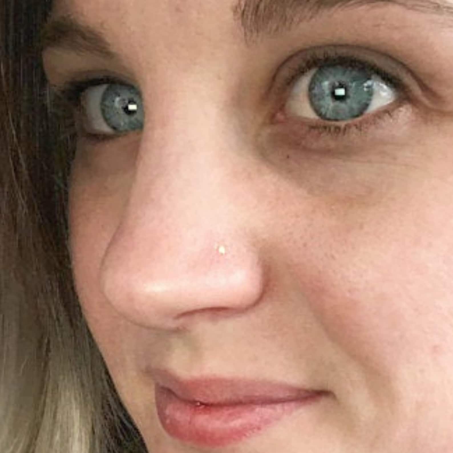 20G Very TINY 1mm Diamond Nose Studs 18K Rose Gold 925 Sterling Silver ...