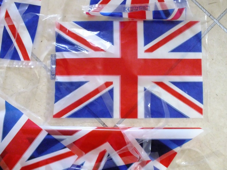 33 Feet ,union Jack Bunting, Garland, Flags 22cm X 33 Cm 11 Meters Long ...
