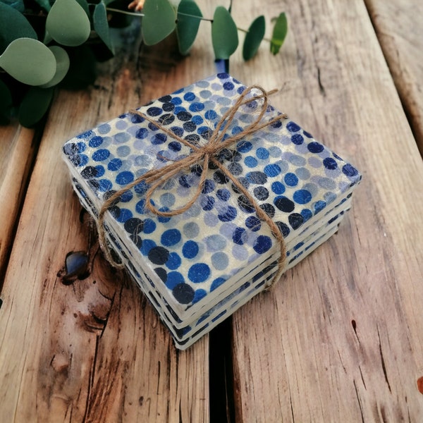 Blue Coasters - Etsy UK