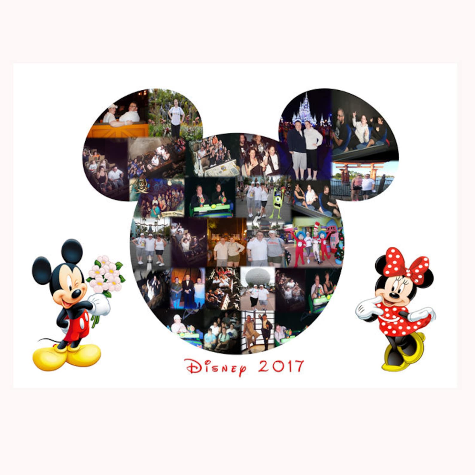 Customised Mickey Mouse Photo Collage Florida Memories Disney Minnie ...