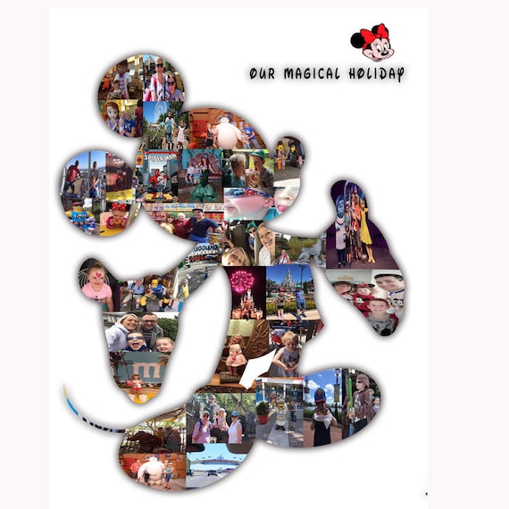 Customised Mickey Mouse Photo Collage Florida Memories | Etsy