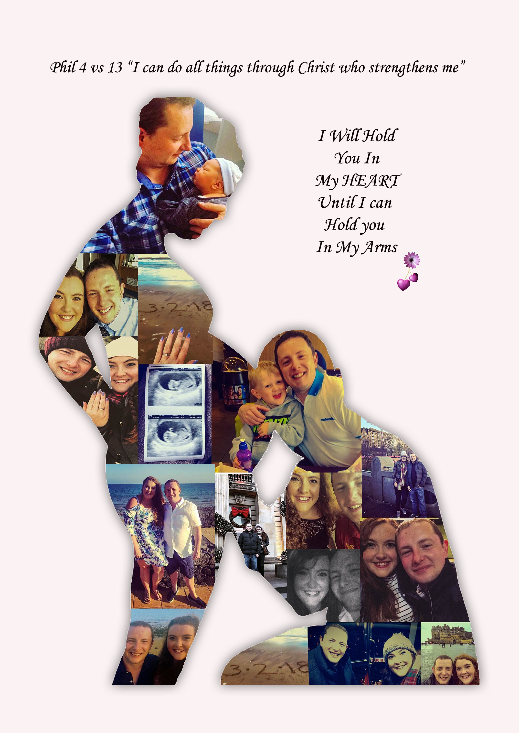 Customised Baby Pregnancy Photo Collage Pregnant Lady Due a Baby ...